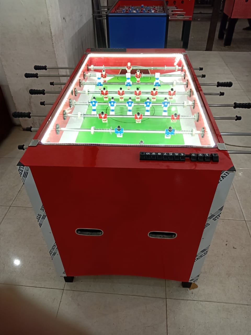 Foosball Table, Fuseball Table 4 Feet by 5 Feet - Long Sheet Full Cove